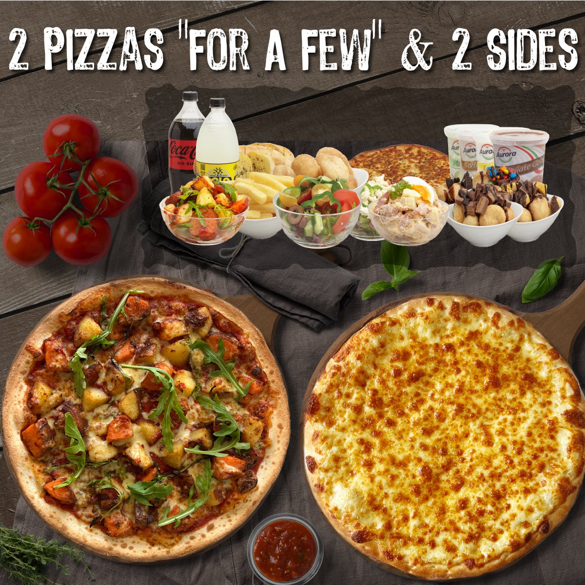 Pizza Night Solved! Zonnies "For A Few" Deal: 2 Pizzas & 2 Sides ...