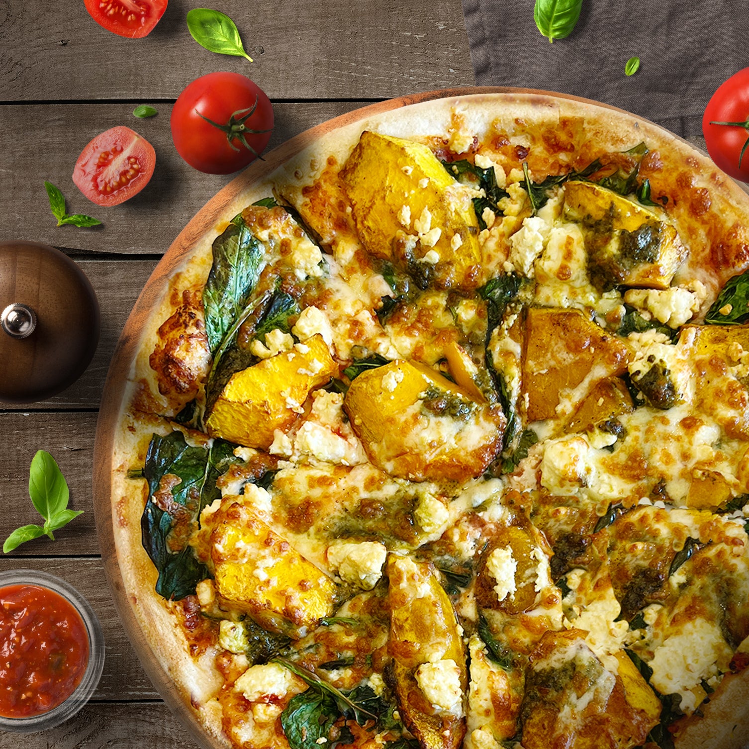 Pumpkin & Feta Pizza | Zonnies